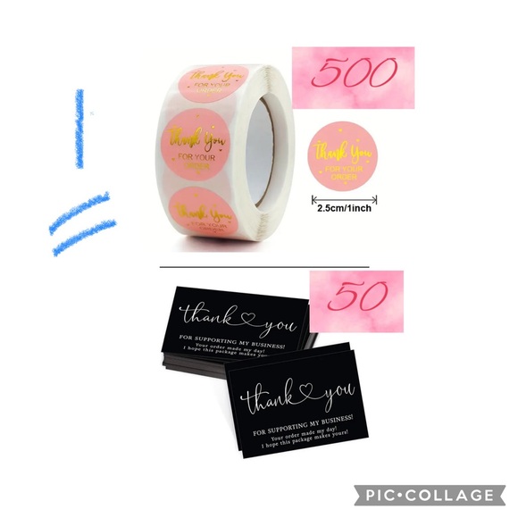 Accessories | Winner Choice Of 1 Bundle1 55 Thank You Stickers Cards Or ...